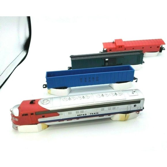 Avon | Toys | New Train Set Vintage Avon Kids Metro 4 Cars Lights ...